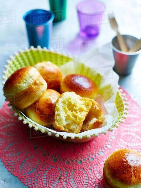 Still life with basket of Filipino pineapple pastels (pasalubong ...