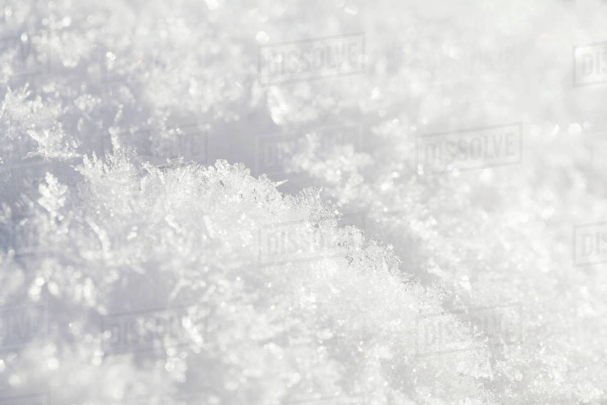 Close up of snow ice crystals - Royalty-free Stock Photo | Dissolve
