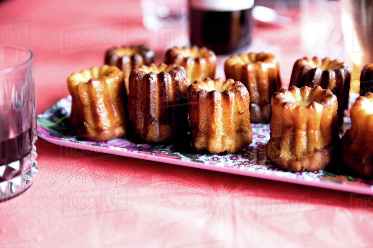 Cakes on tray - Stock Photo - Dissolve