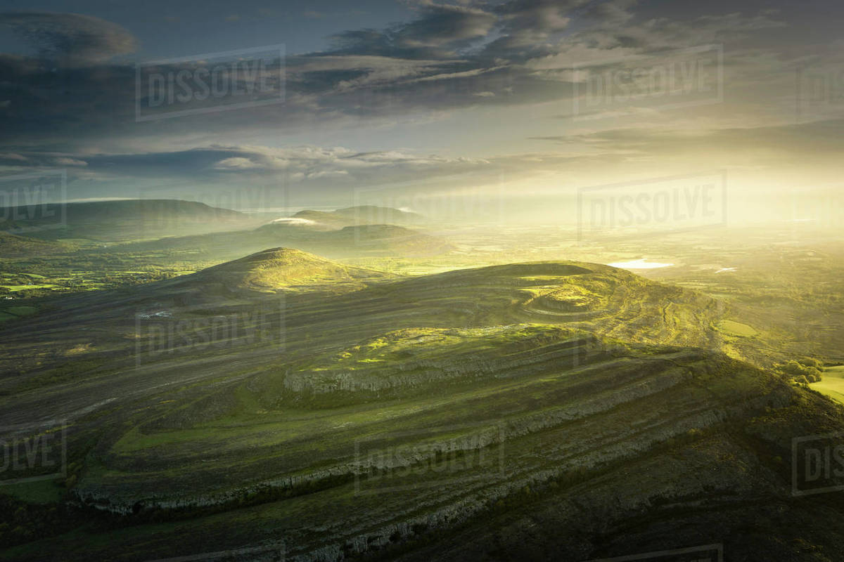 Mullaghmore Burren at sunrise, Fanore, Clare, Ireland - Royalty-free ...