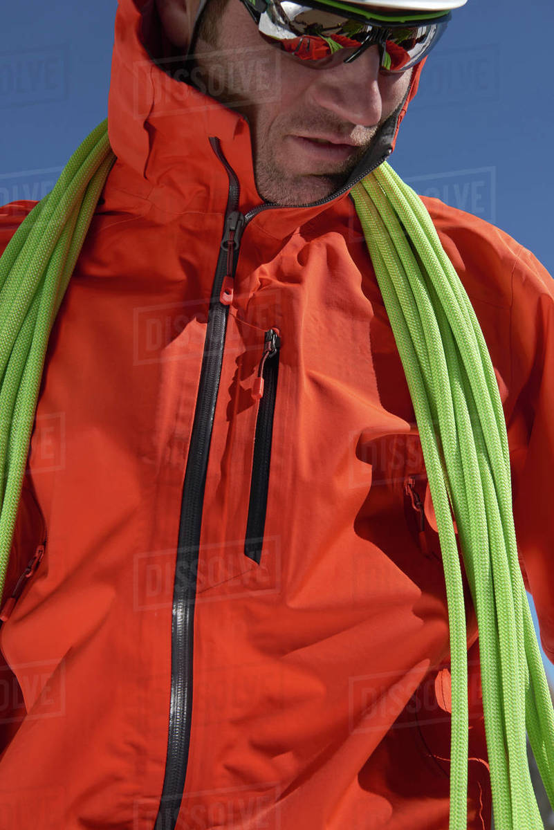 Mountaineer with climbing ropes - Royalty-free Stock Photo | Dissolve
