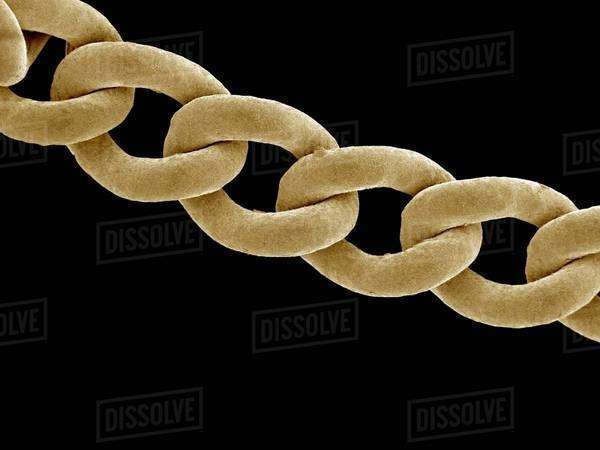 Small gold chain SEM - Royalty-free Stock Photo | Dissolve