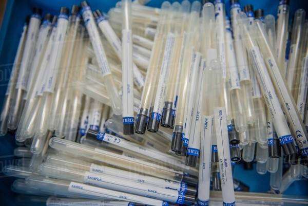 Forensic DNA swabs at crime scene - Stock Photo - Dissolve