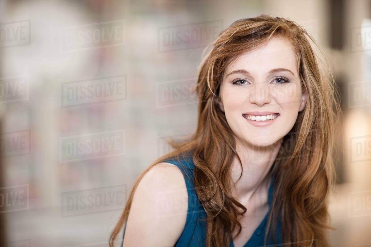 Close up of woman?s smiling face - Royalty-free Stock Photo | Dissolve