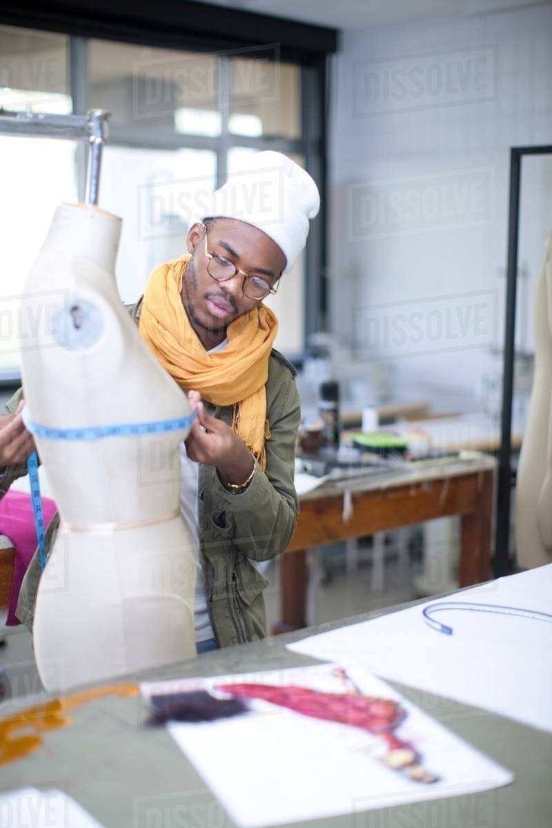 Fashion design student in class - Royalty-free Stock Photo | Dissolve