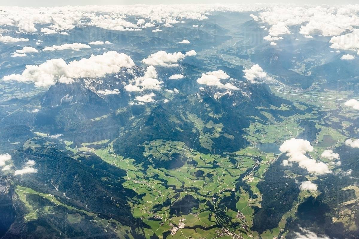 Aerial view of the Alps - Royalty-free Stock Photo | Dissolve