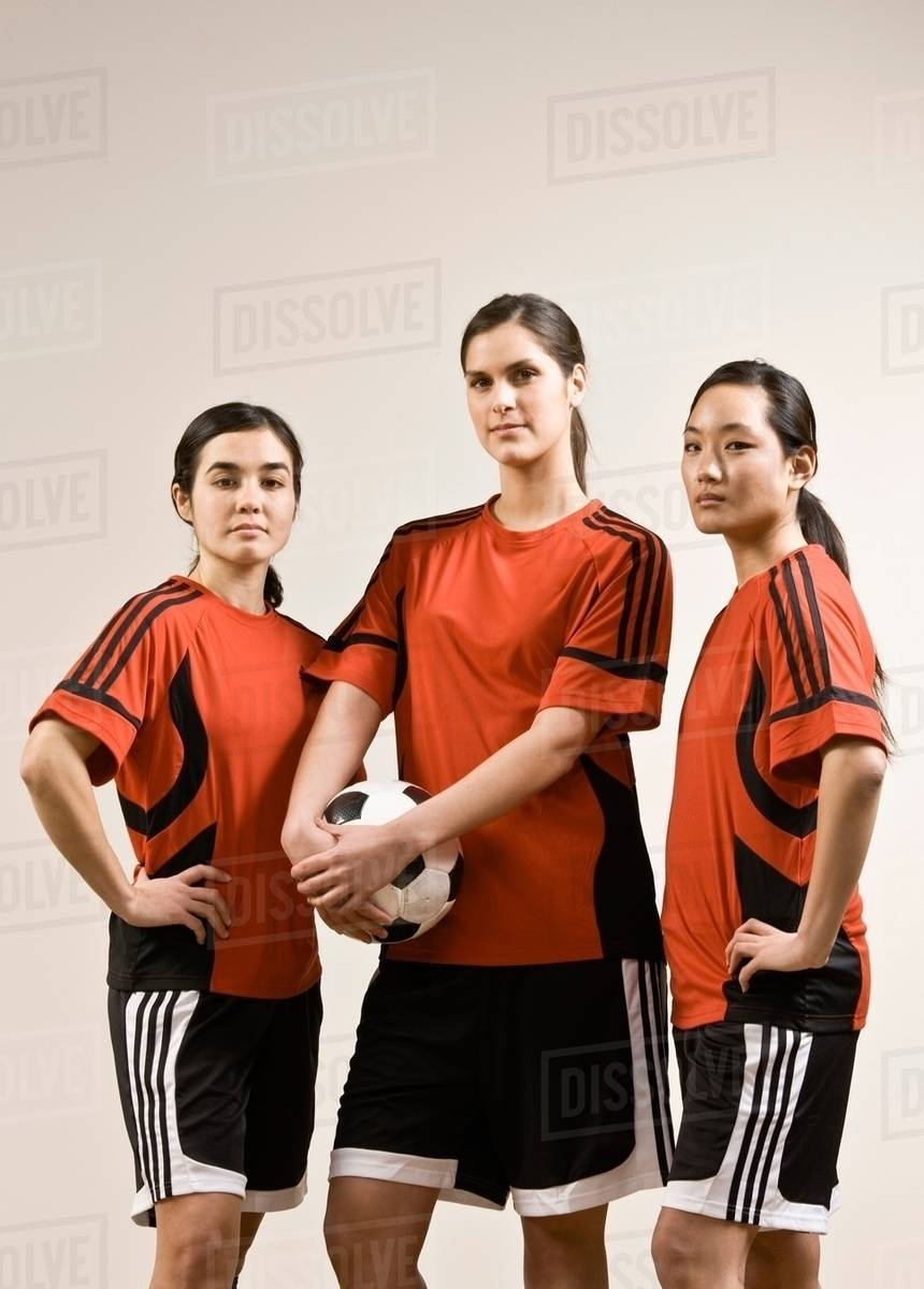 Soccer team standing together - Royalty-free Stock Photo | Dissolve