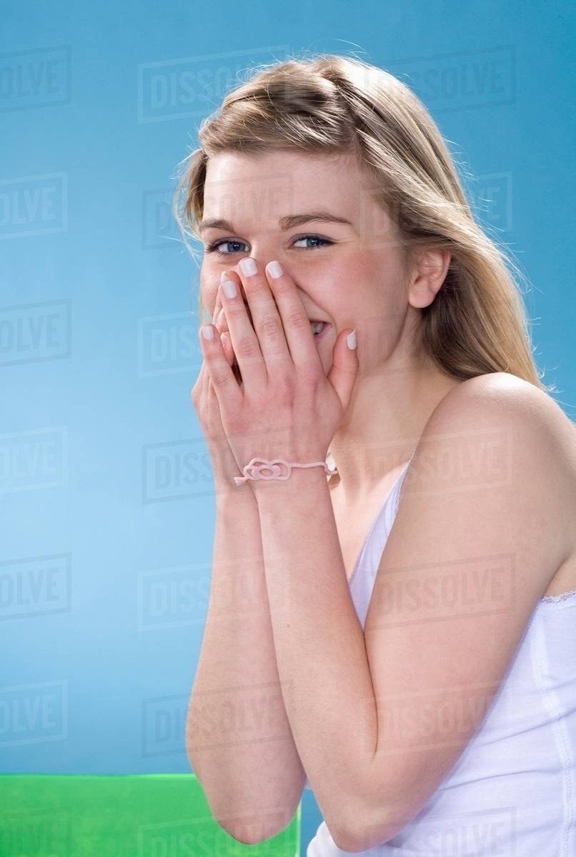 Smiling girl laughing - Royalty-free Stock Photo | Dissolve