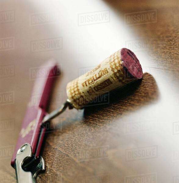 Close up of wine cork - Stock Photo - Dissolve