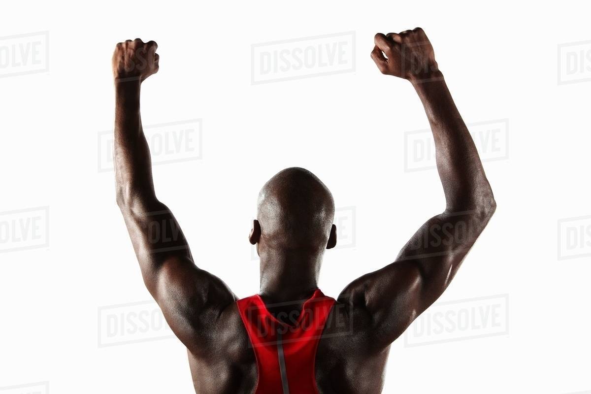 Athlete cheering - Royalty-free Stock Photo | Dissolve