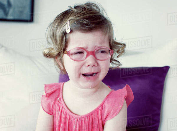 Little girl crying - Royalty-free Stock Photo | Dissolve