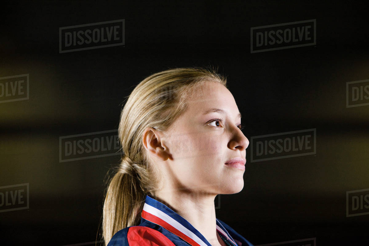 Young female athlete, portrait - Royalty-free Stock Photo | Dissolve
