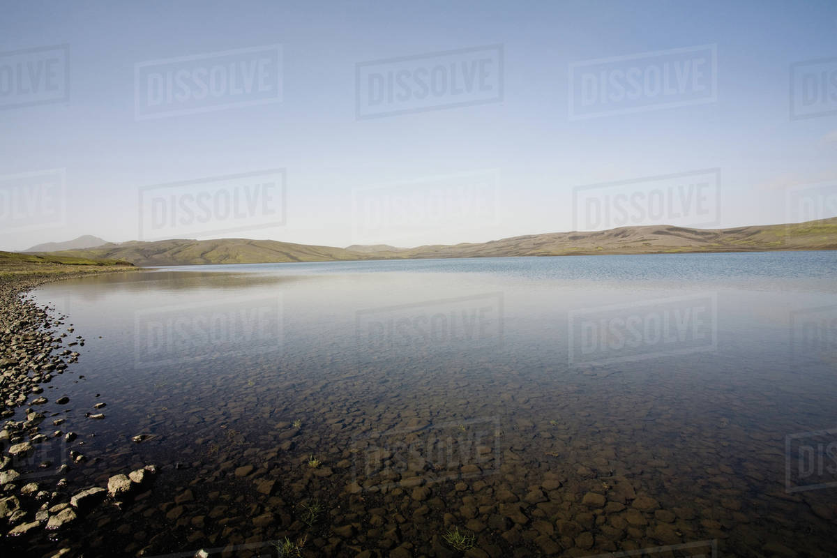Volcanic crater lake, Lakagigar volcanic fissure (also known as Craters ...
