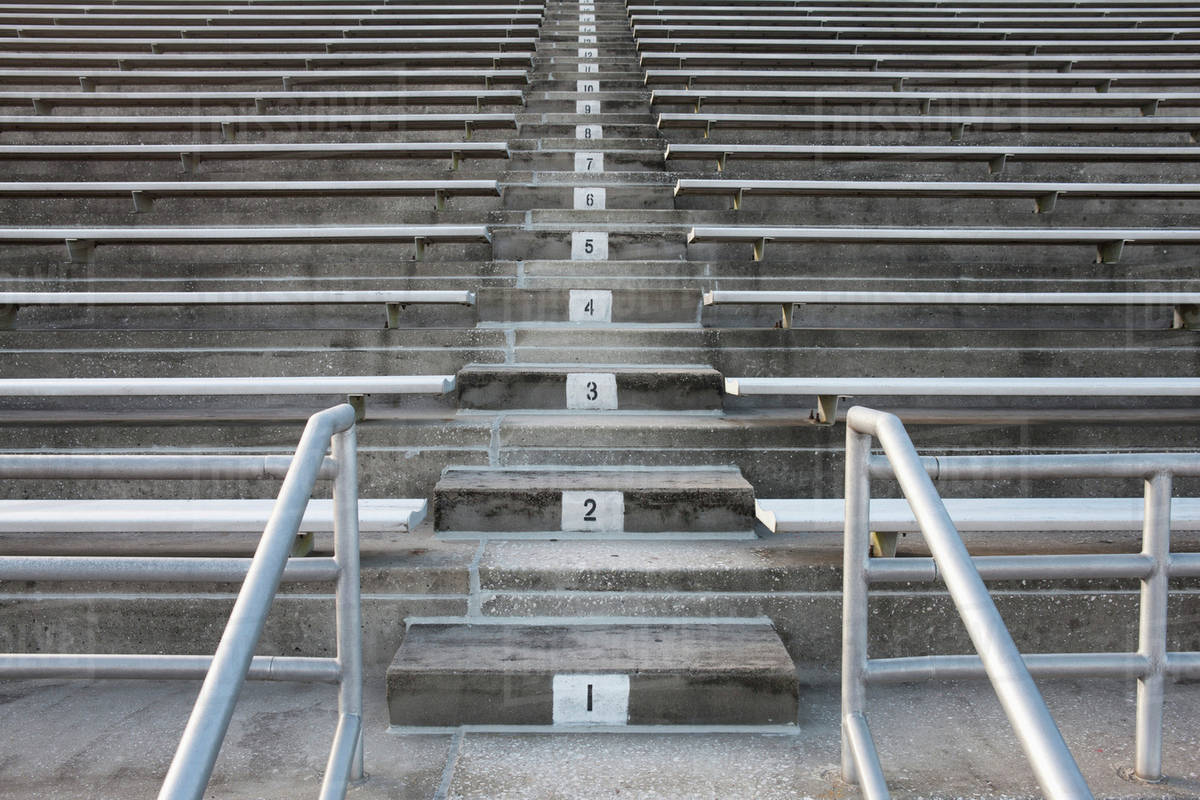 Empty stadium bleachers - Royalty-free Stock Photo | Dissolve