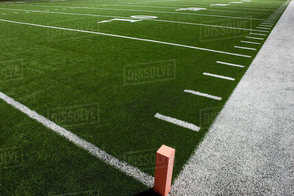 Yard lines on football field - Royalty-free Stock Photo | Dissolve