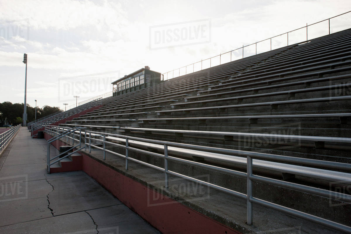 Empty bleachers in stadium - Royalty-free Stock Photo | Dissolve