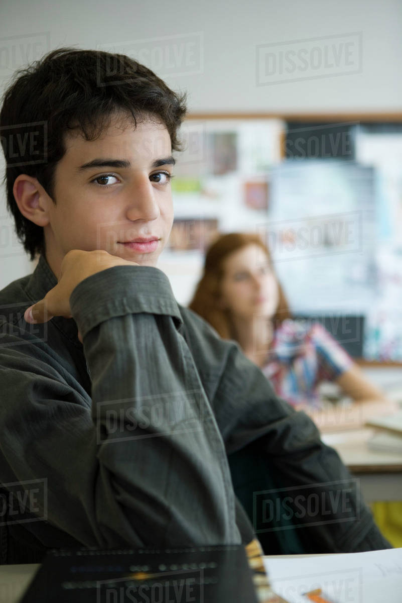 Male high school student, portrait - Royalty-free Stock Photo | Dissolve