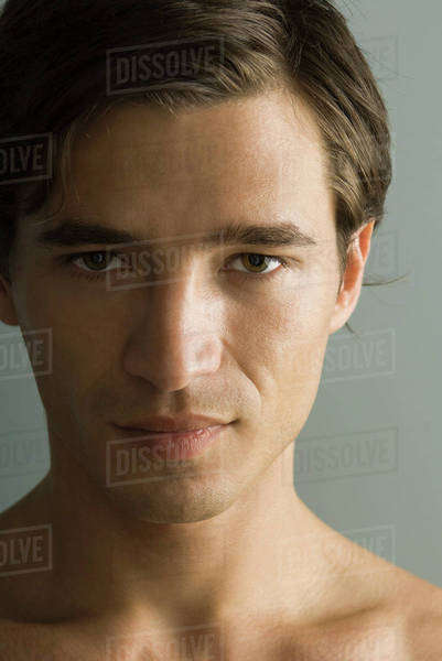 Man seductively looking at camera, close-up, portrait - Royalty-free ...