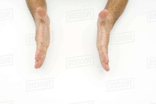 Open palms facing each other, cropped view - Royalty-free Stock Photo ...