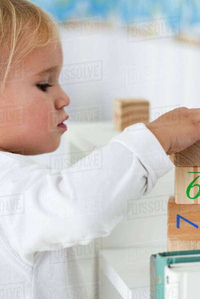 Baby stacking blocks - Royalty-free Stock Photo | Dissolve