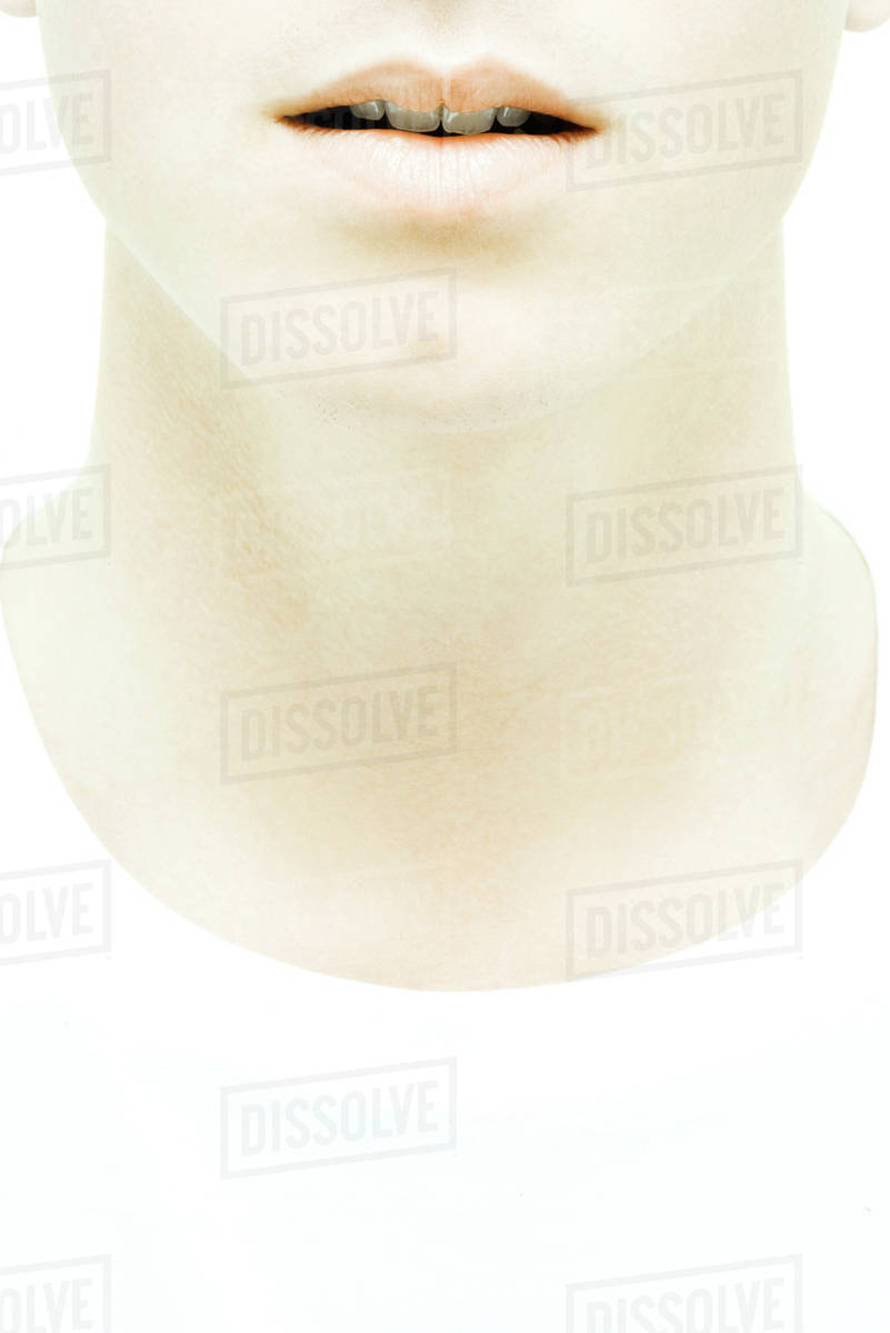 Young man's lower face and neck, close-up - Royalty-free Stock Photo ...