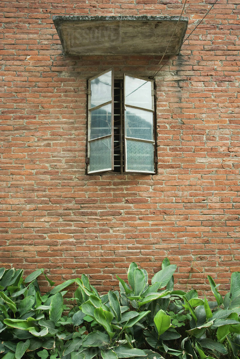 Window in brick wall, close-up - Royalty-free Stock Photo | Dissolve