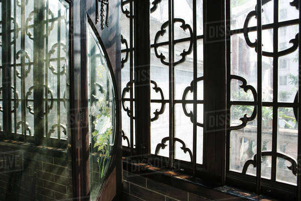 Decorative windows in Chinese temple - Royalty-free Stock Photo | Dissolve