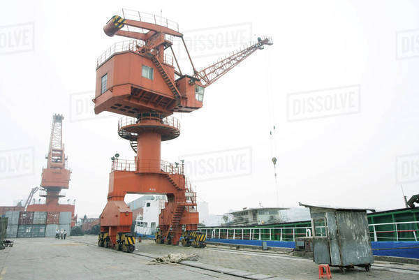 Loading crane in shipyard - Stock Photo - Dissolve
