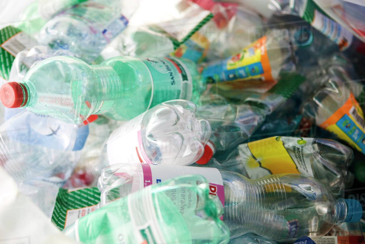 Plastic bottles, full frame - Royalty-free Stock Photo | Dissolve