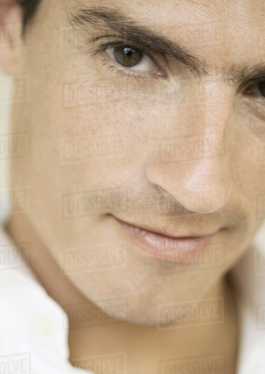 Man's face, close-up - Royalty-free Stock Photo | Dissolve