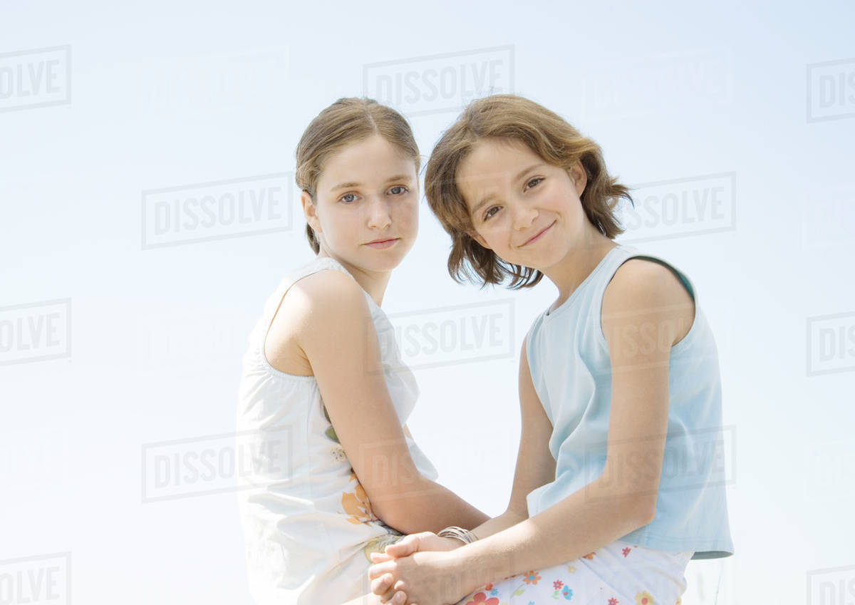 Two girls, portrait - Royalty-free Stock Photo | Dissolve