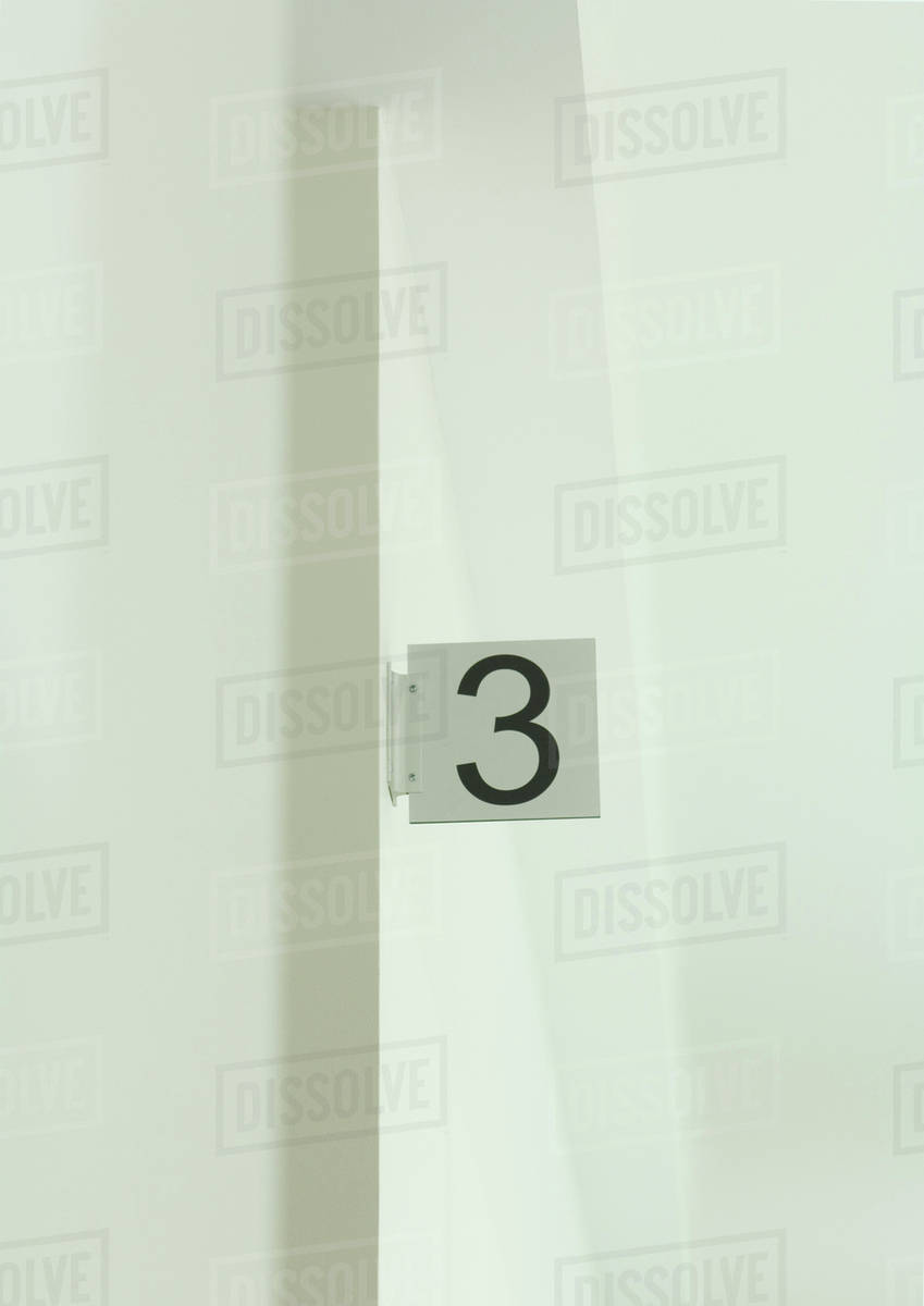 Number three on sign - Royalty-free Stock Photo | Dissolve
