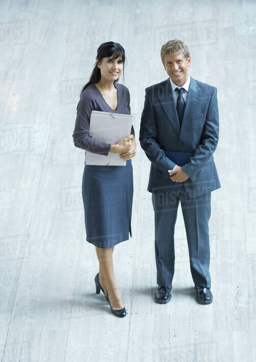 Two business executives, full length - Royalty-free Stock Photo | Dissolve
