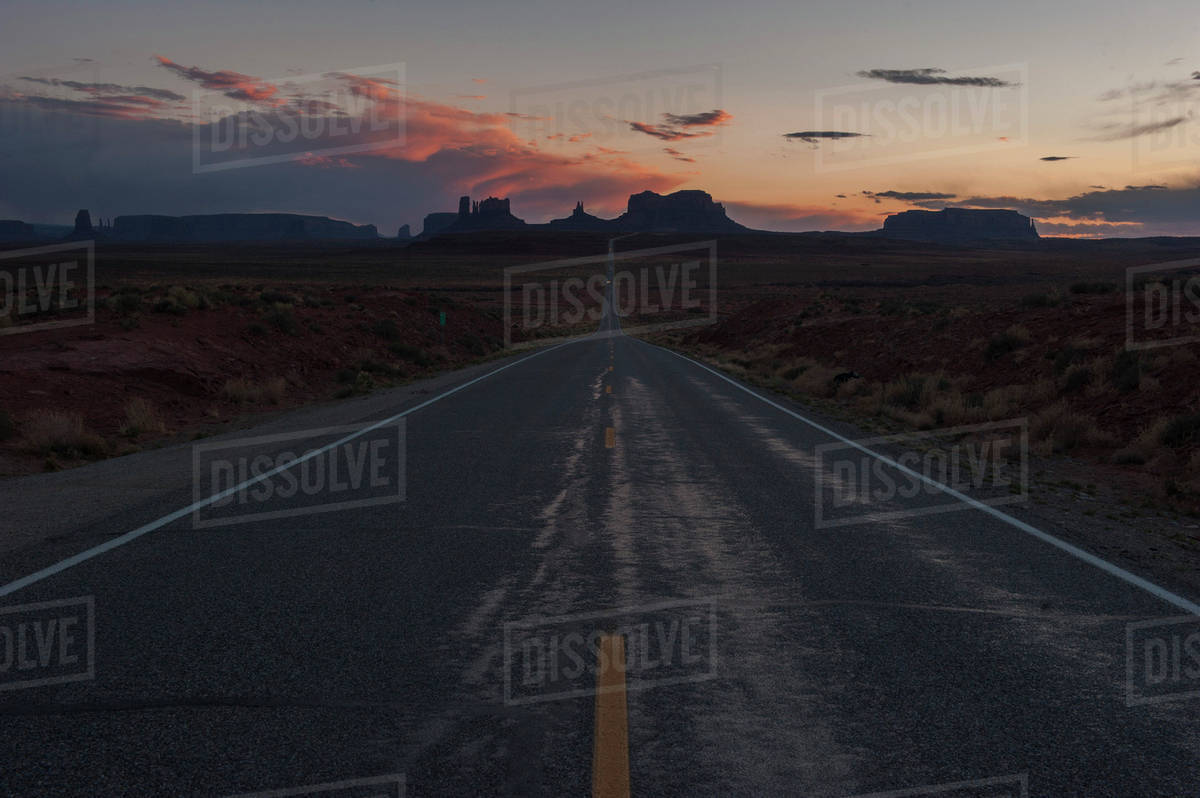 U.S. Route 163 through Monument Valley in Utah, USA - Royalty-free ...