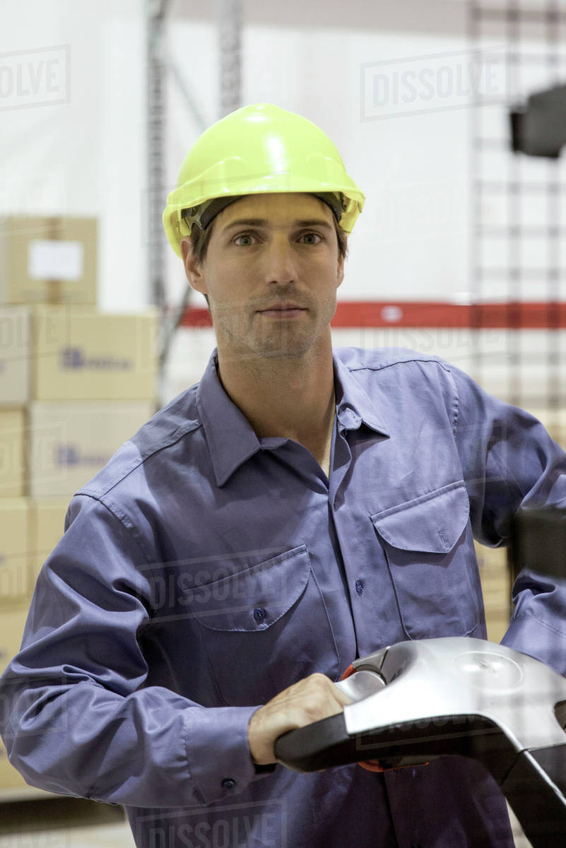Warehouse worker, portrait - Royalty-free Stock Photo | Dissolve