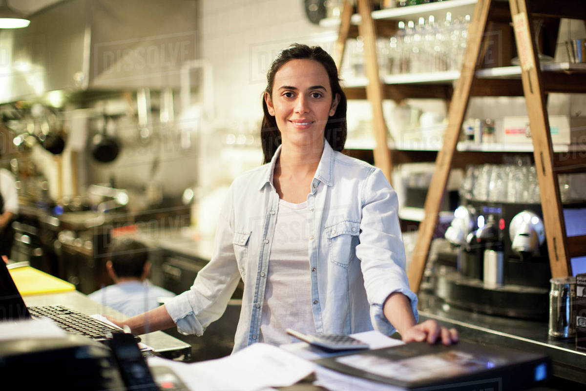 Restaurant employee, portrait - Stock Photo - Dissolve