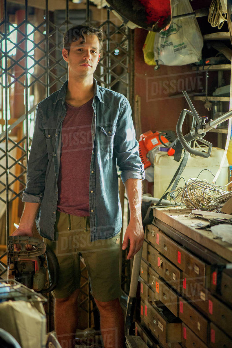 Worker in workshop, portrait - Royalty-free Stock Photo | Dissolve