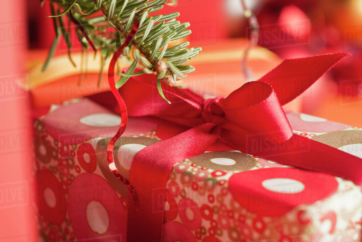 Christmas gift, close-up - Royalty-free Stock Photo | Dissolve