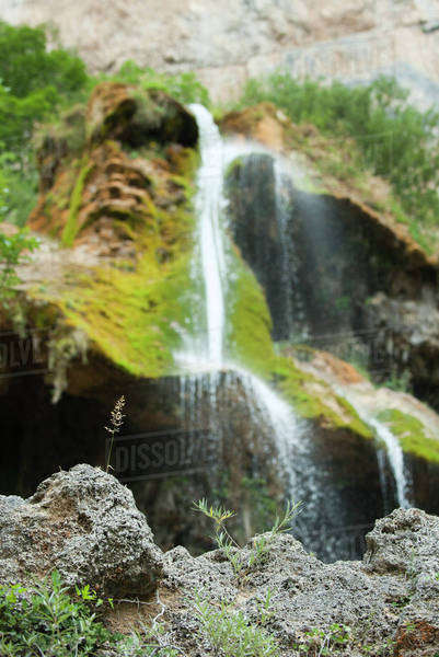 Tranquil waterfall - Stock Photo - Dissolve