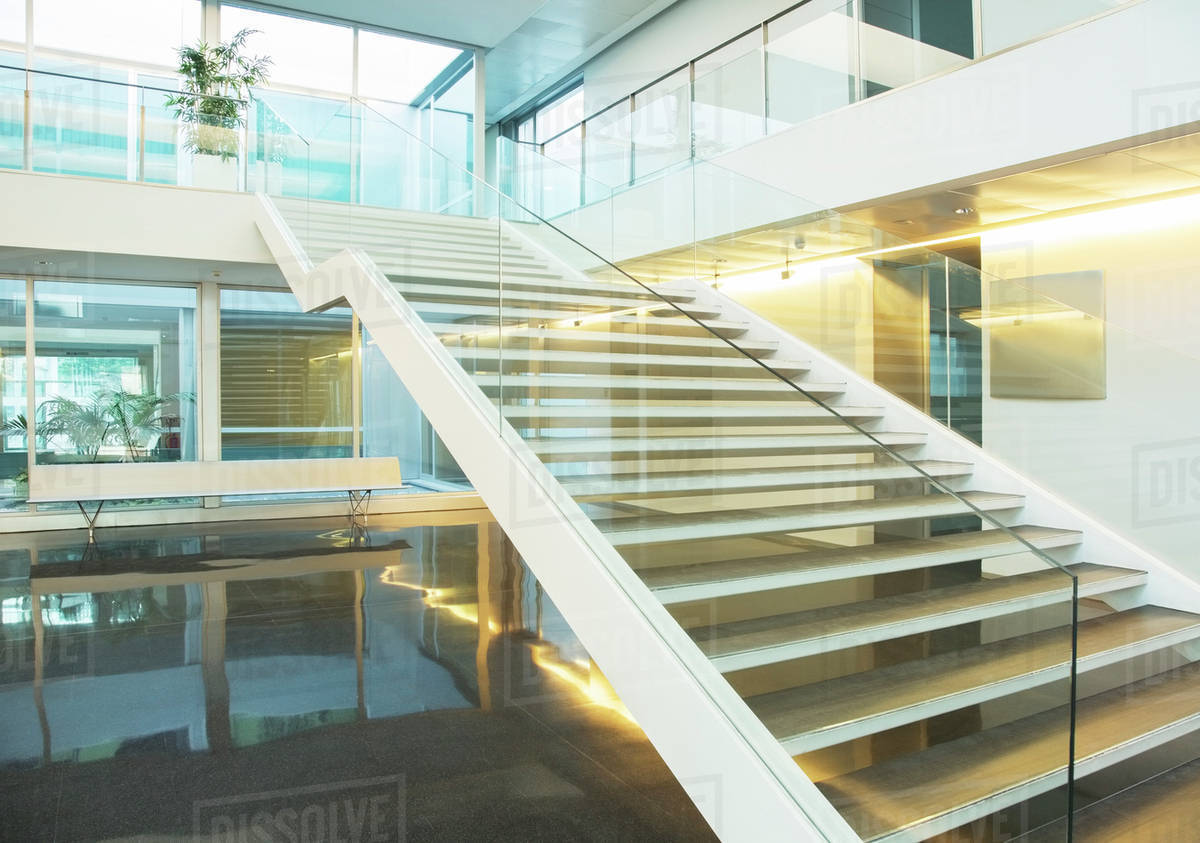 Modern lobby and staircase - Royalty-free Stock Photo | Dissolve