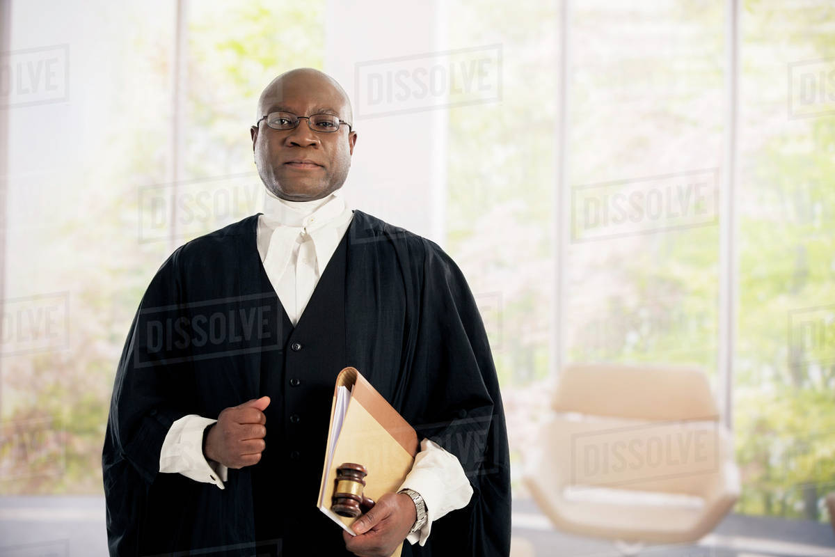 Portrait of serious judge - Stock Photo - Dissolve