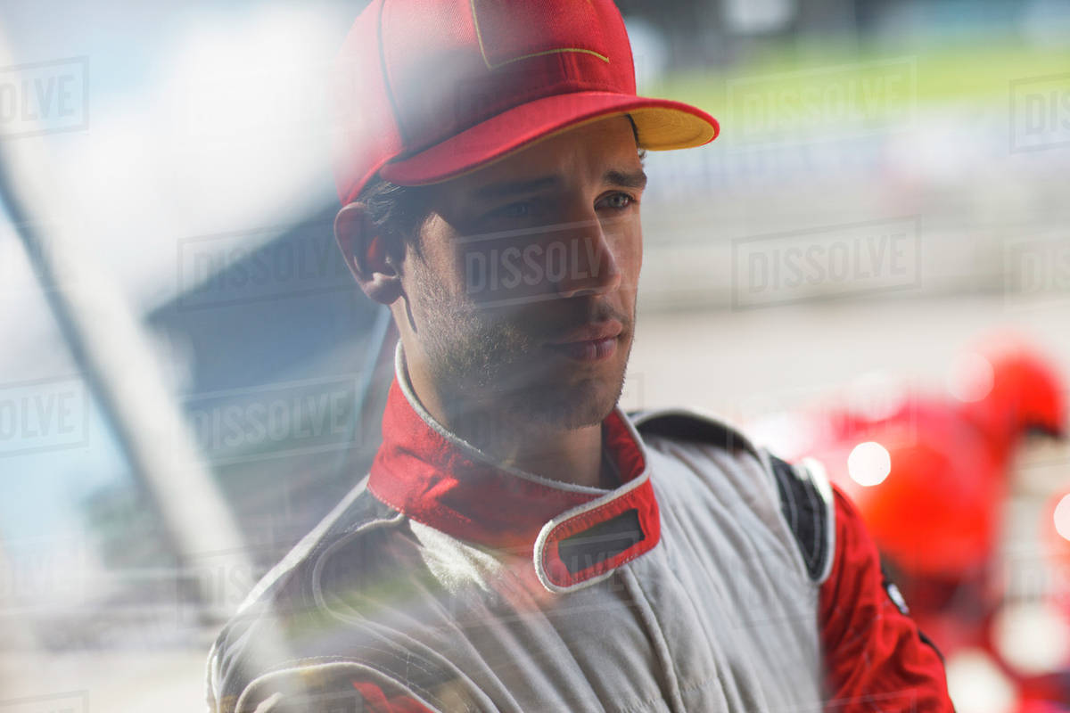 Racer standing on track - Royalty-free Stock Photo | Dissolve