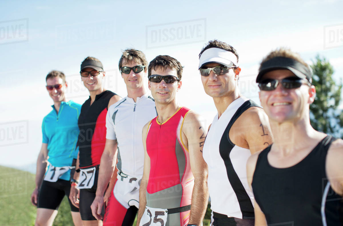 Runners smiling together outdoors - Royalty-free Stock Photo | Dissolve