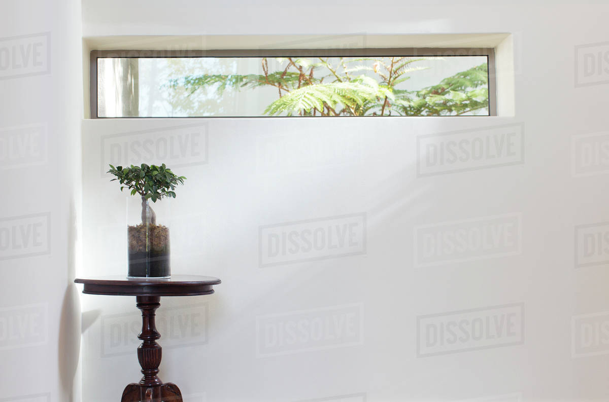 Long window above table in modern house - Royalty-free Stock Photo ...