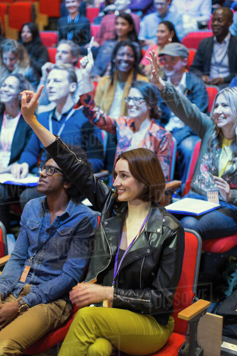 Eager audience asking questions - Royalty-free Stock Photo | Dissolve