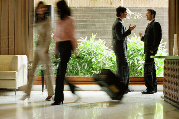 Busy hotel lobby - Royalty-free Stock Photo | Dissolve