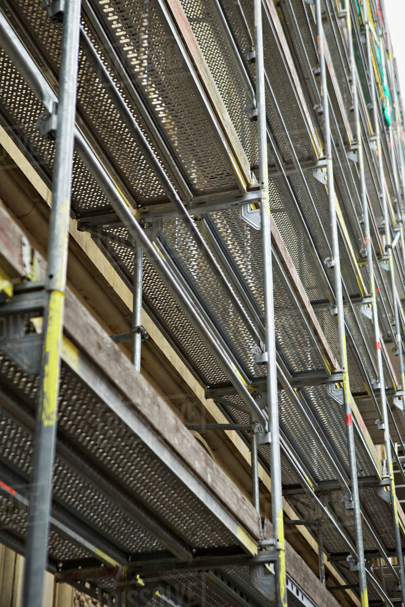 Scaffolding, low angle view, close-up - Royalty-free Stock Photo | Dissolve