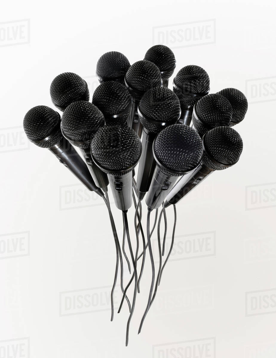 Group of microphones - Stock Photo - Dissolve