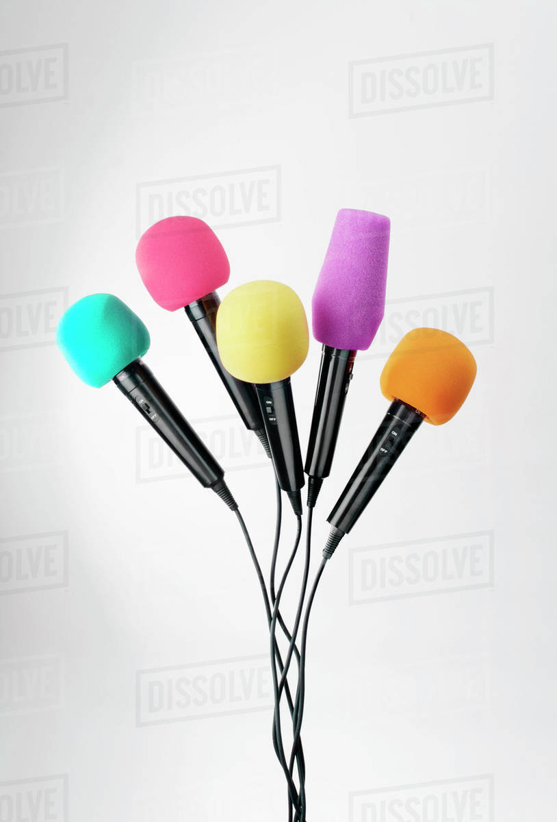 Various colored microphones - Royalty-free Stock Photo | Dissolve
