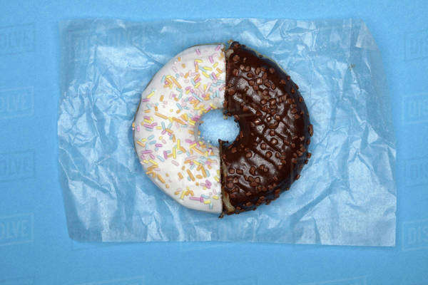 A donut made from two halves - Royalty-free Stock Photo | Dissolve